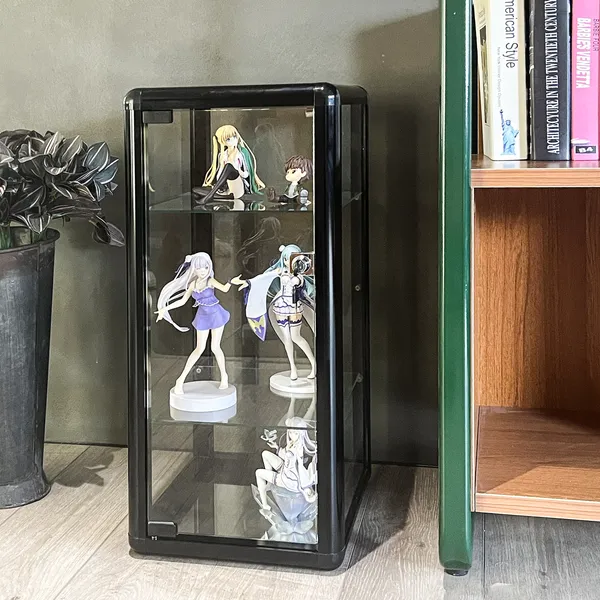 Dropship Tempered Glass Counter Top Display Showcase With Sliding Glass ...
