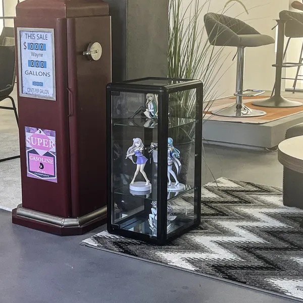 Dropship Tempered Glass Counter Top Display Showcase With Sliding Glass ...